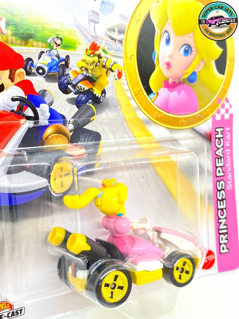 Princess Peach - Standard Kart - Mario Kart Hot Wheels (bent Card) - Etsy