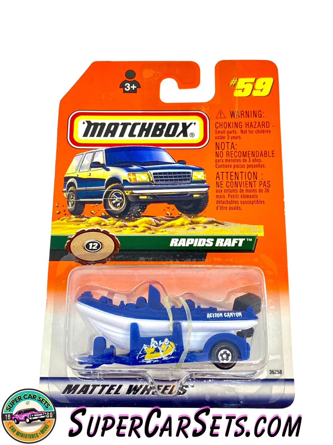 Rapids Raft (#59) (action Canyon) (year Launched 1999) - Matchbox ...