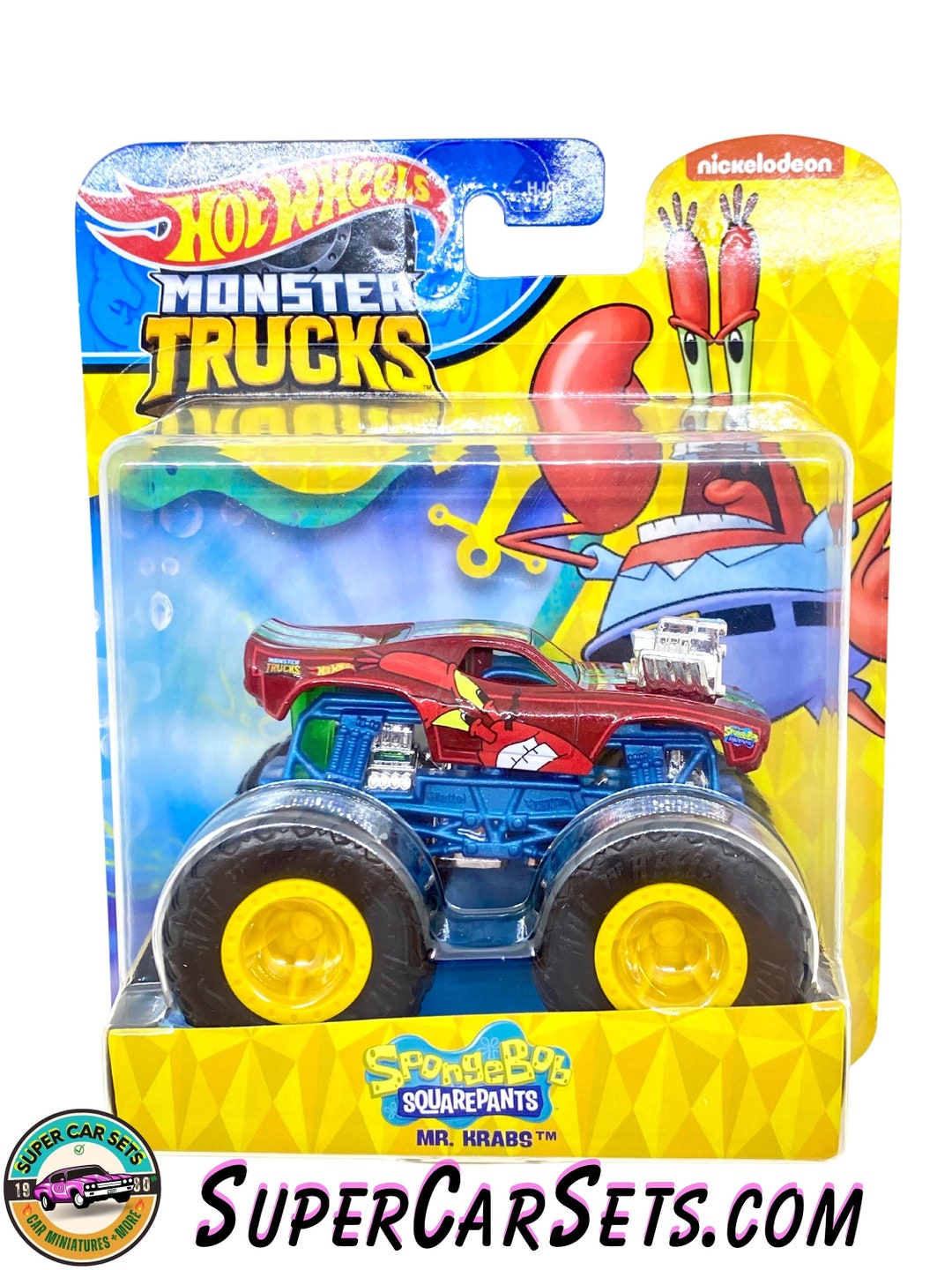 Mr Krabs Spongebob Squarepants Hot Wheels Monster Trucks Etsy 7548