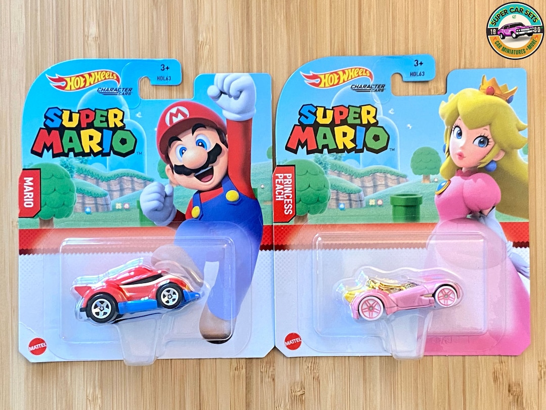 Super Mario + Princess Peach From Hot Wheels Character Cars - Etsy