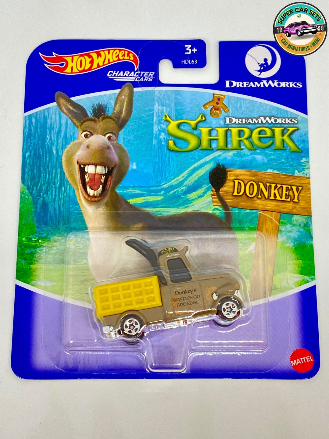 Donkey - Shrek Dreamworks - Hot Wheels Character Cars (card Slightly ...