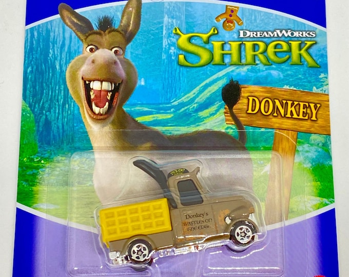 Donkey - Shrek Dreamworks - Hot Wheels Character Cars (card Slightly ...