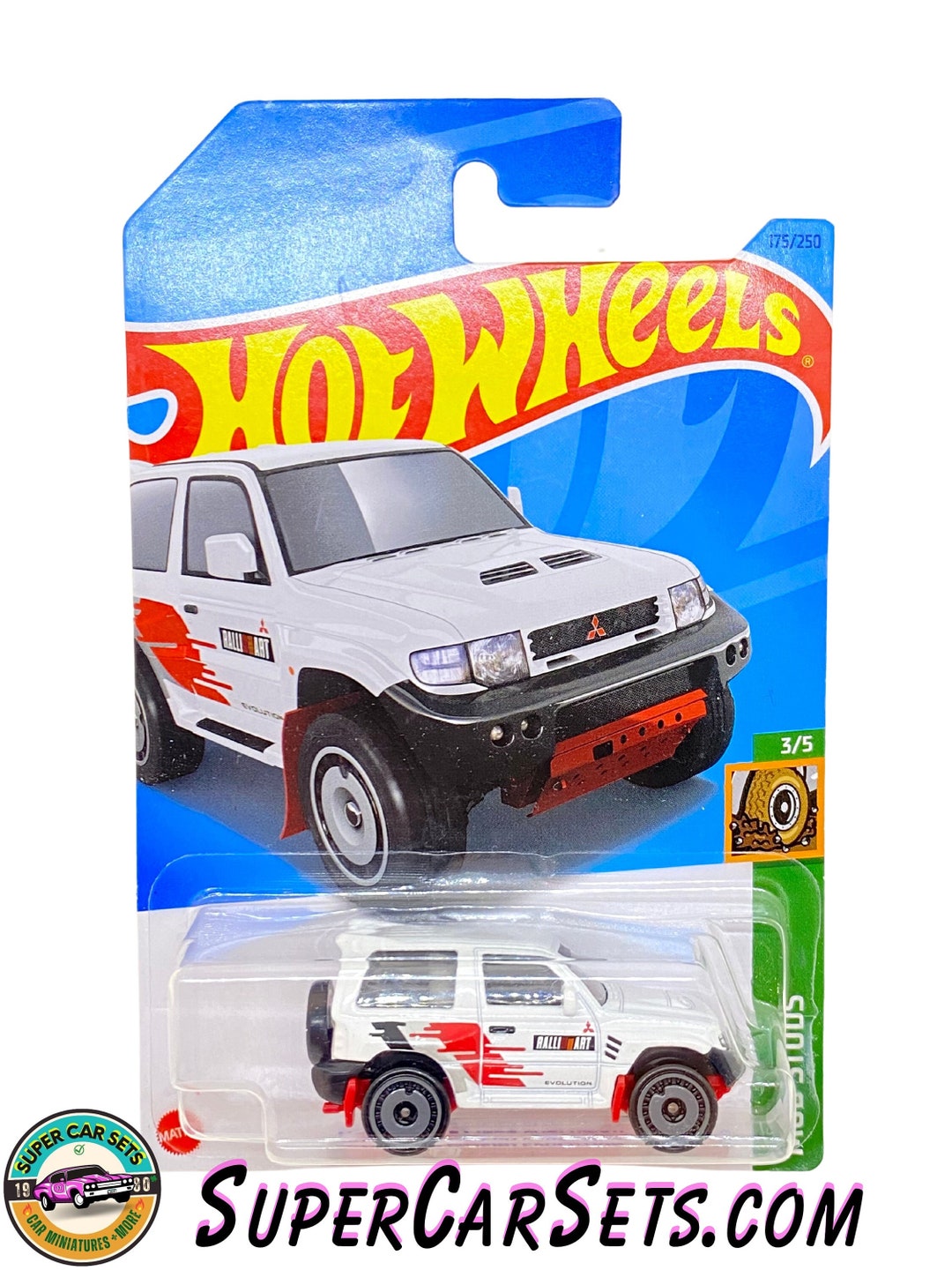 Mitsubishi Pajero Evolution (white Colour) - Hot Wheels Mud Studs - 2023 (3/5) (175/250) - Etsy