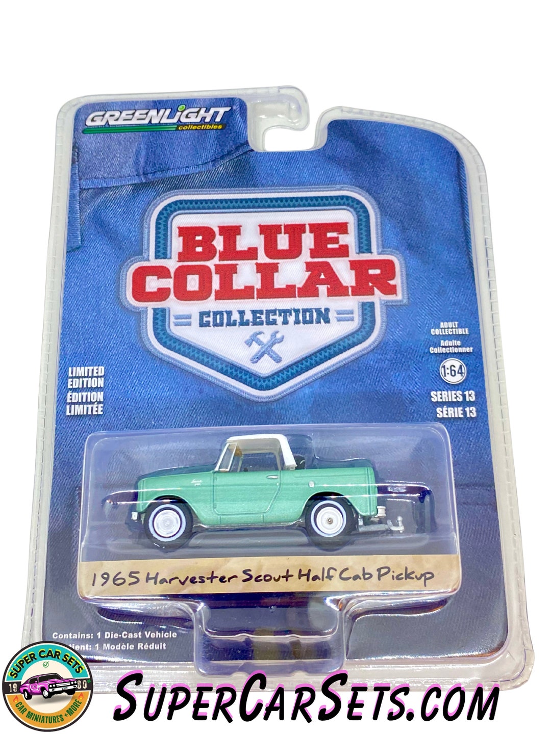 1965 Harvester Scout Half Cab Pickup Greenlight Collectibles Blue ...