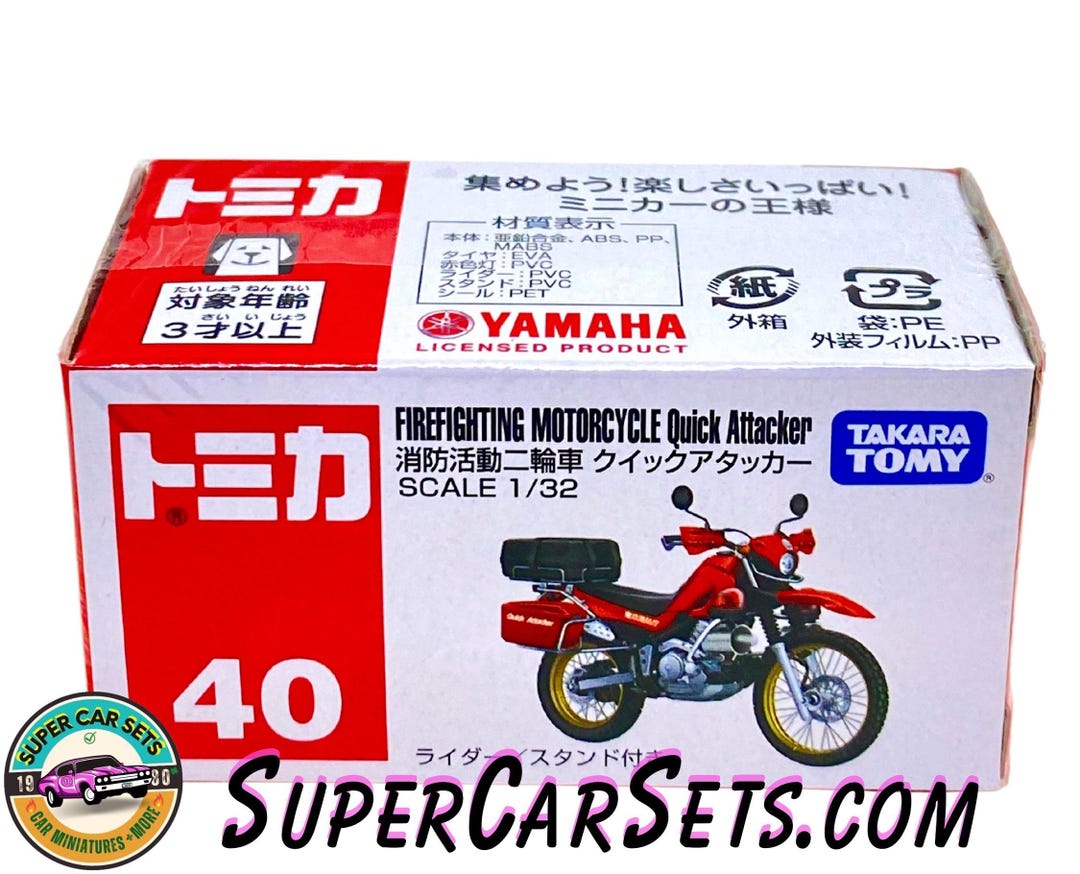 Tomica - (#40) Firefighting Motorcycle Quick Attacker (1:32 Scale) - Etsy
