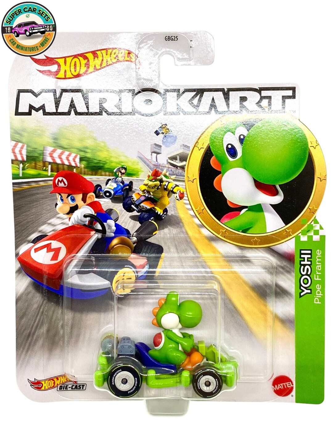 Yoshi - Pipe Frame - Mario Kart Hot Wheels - Etsy