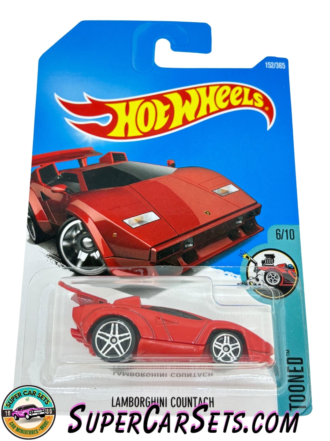 Lamborghini Countach (red Colour) - Hot Wheels Tooned - 2017 (6/10 ...
