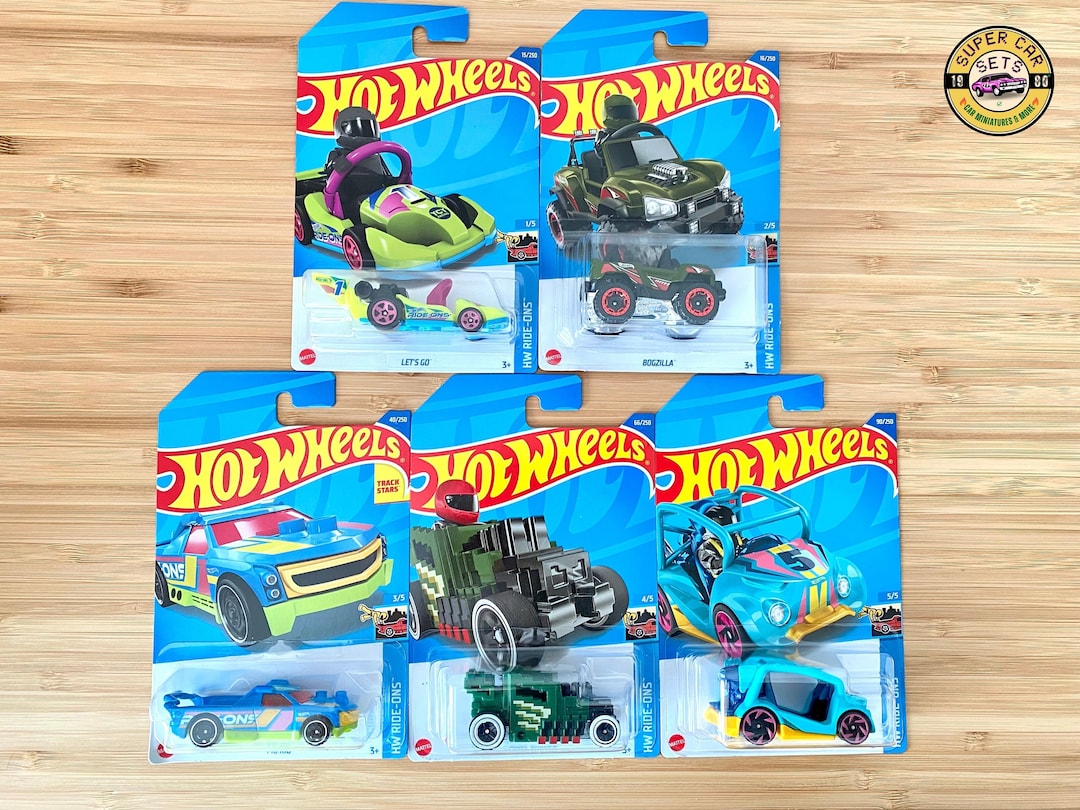All 5 Hot Wheels HW Ride-ons Complete Set of 5 Cars includes the Treasure Hunt - Etsy