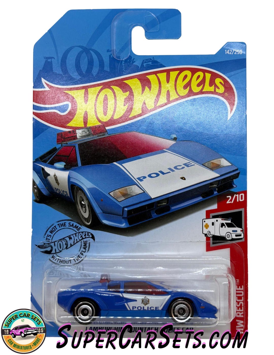 Lamborghini Countach Police Car (blue Colour) (aged Card) - Hot Wheels ...