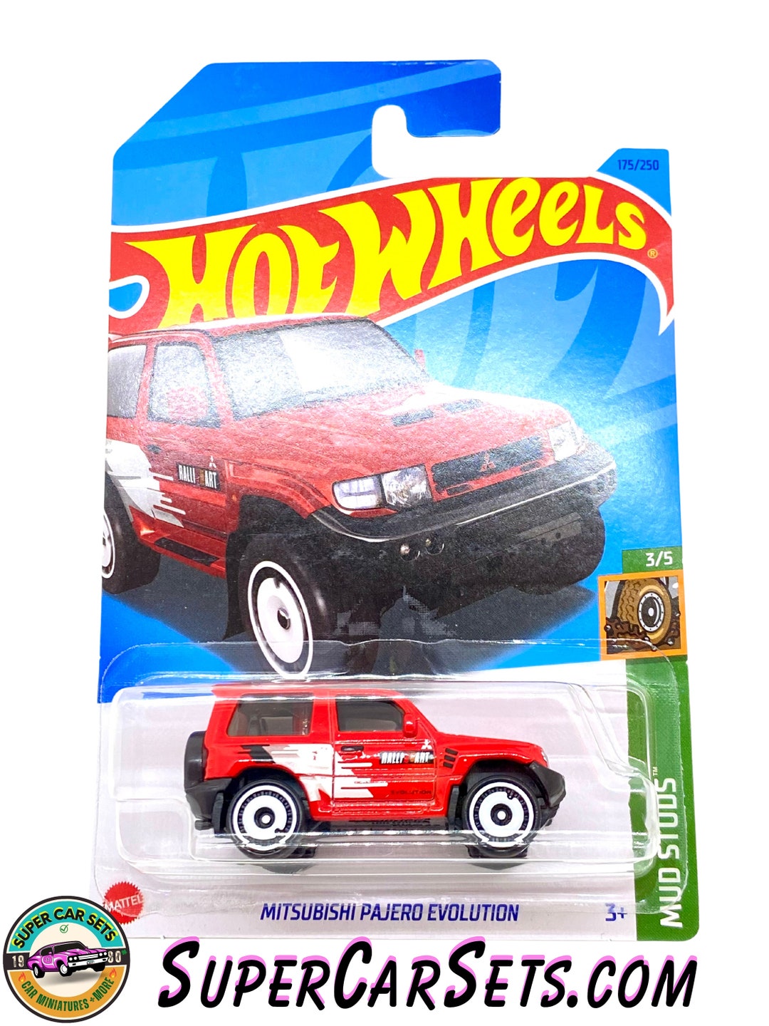 Mitsubishi Pajero Evolution (red Colour) - Hot Wheels Mud Studs - 2023 (3/5) (175/250) - Etsy