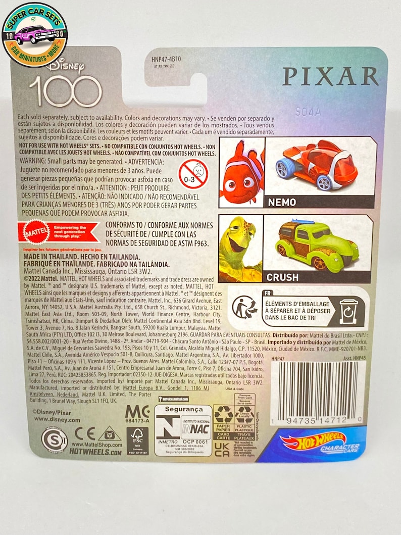 Hot Wheels Character Disney 100 Years - Pixar - Finding Nemo - Nemo - Etsy