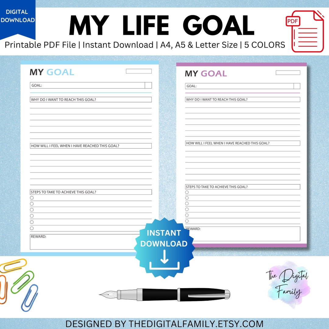 Goal Planner BUNDLE 2023 Goals Tracker SMART Goal Setting - Etsy