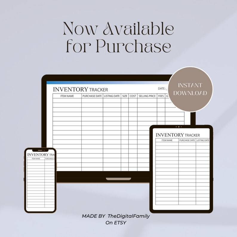 Inventory Tracker Printable Inventory Sheet Small Business - Etsy Canada