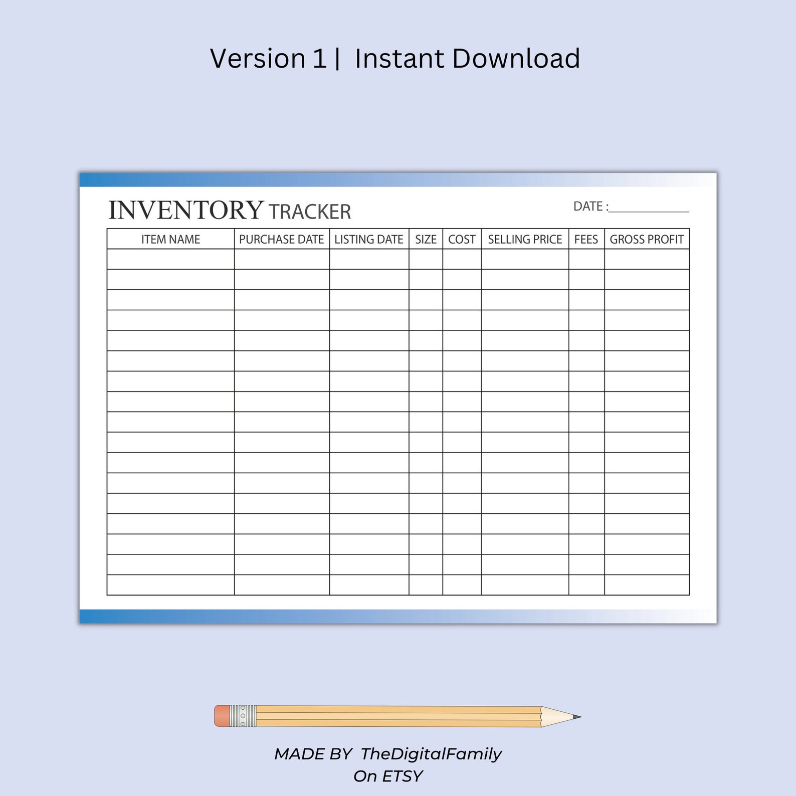 Inventory Tracker Printable Inventory Sheet Small Business - Etsy Canada