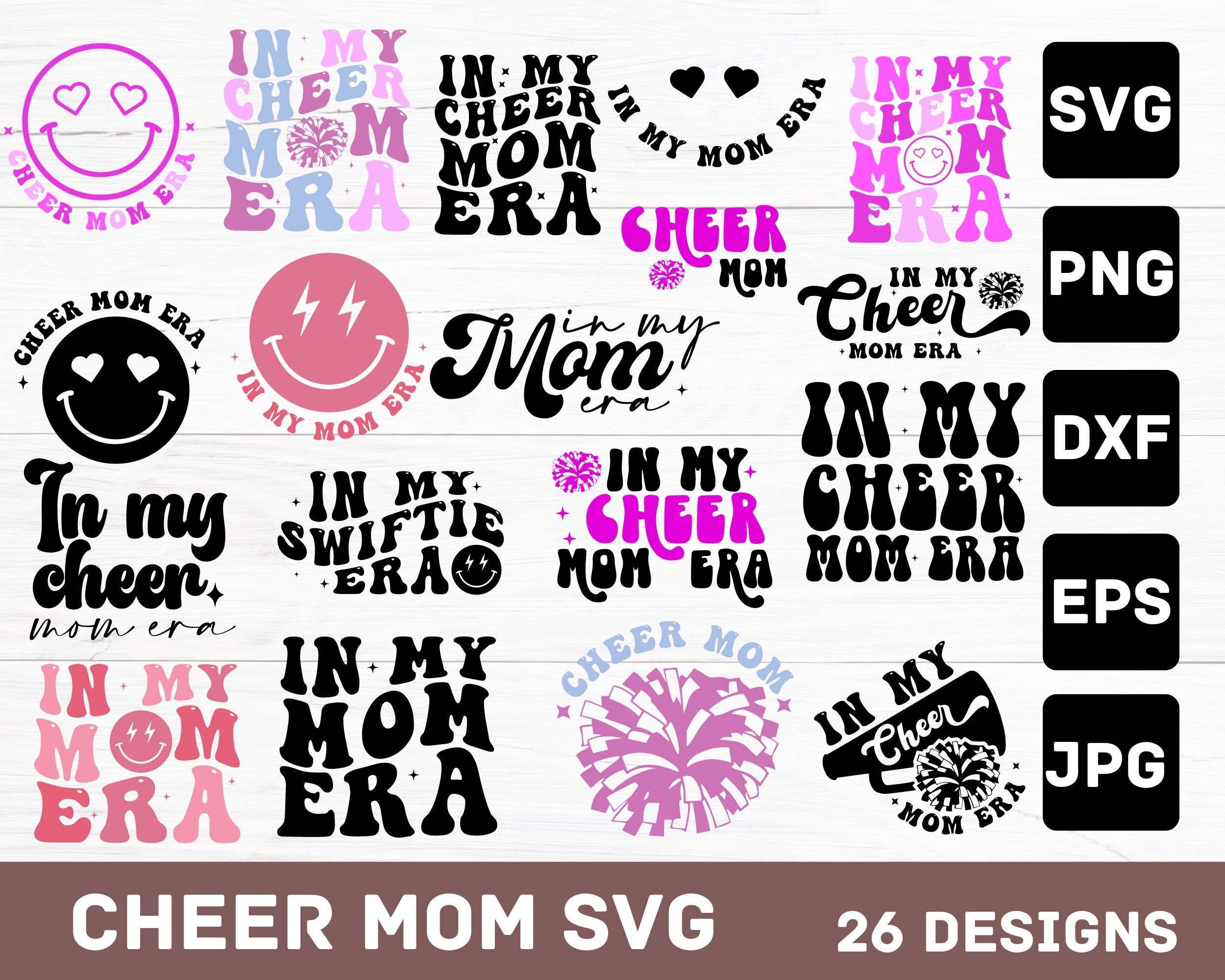 In My Cheer Mom Era SVG Bundle, Cheer Mom Svg, Cheer Mama Svg Png, Cheer Shirt Svg, Cheerleading ...