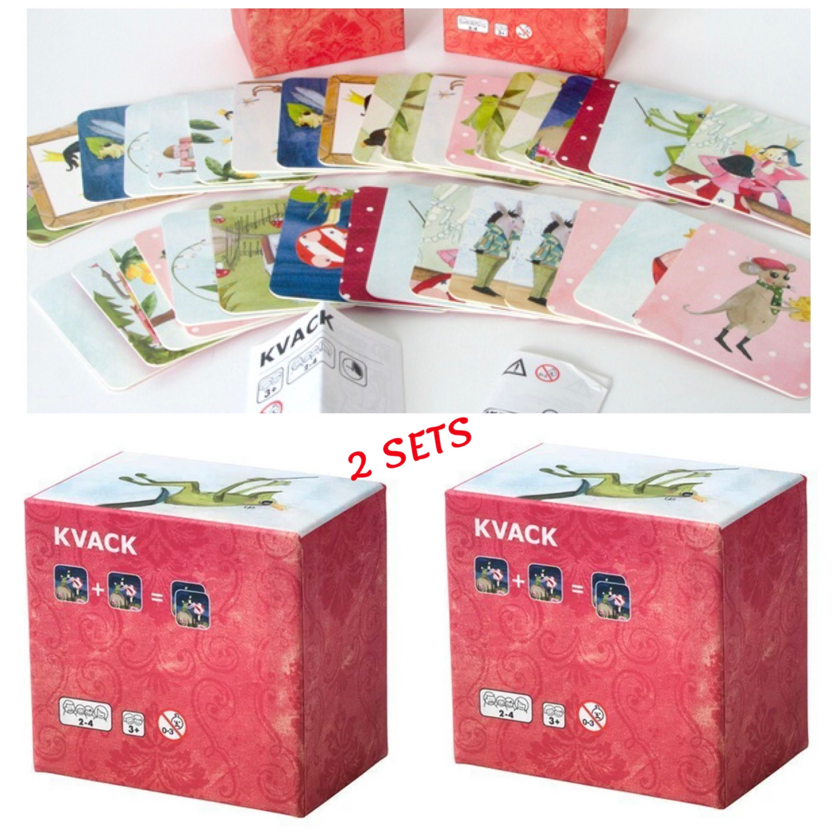 TWO SETS Kvack Memory Card Matching Game Fairy Princess Frog Prince - Etsy