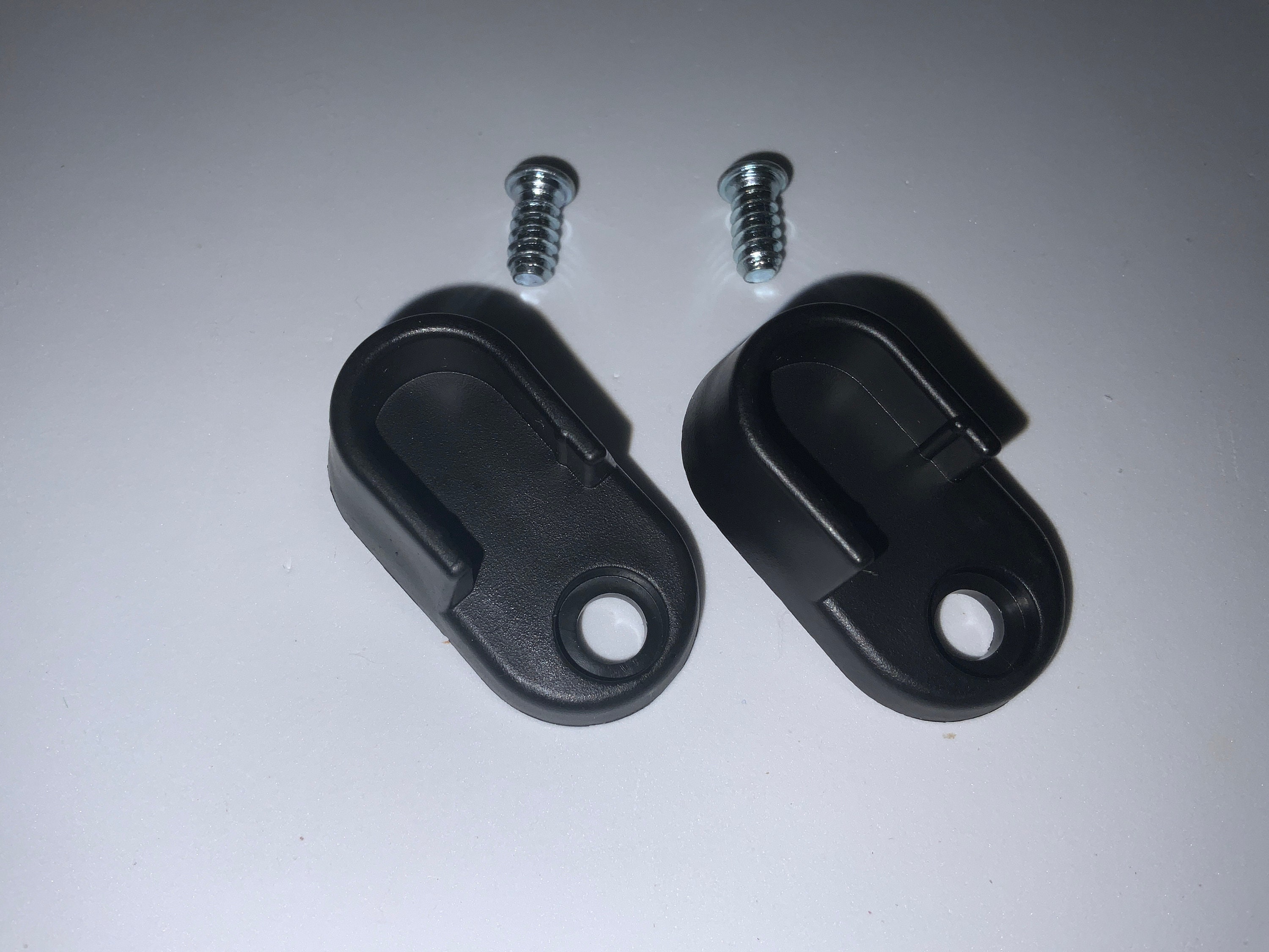 2x IKEA Clothes Rail / Tube Bracket Supports Plastic Black Part ...
