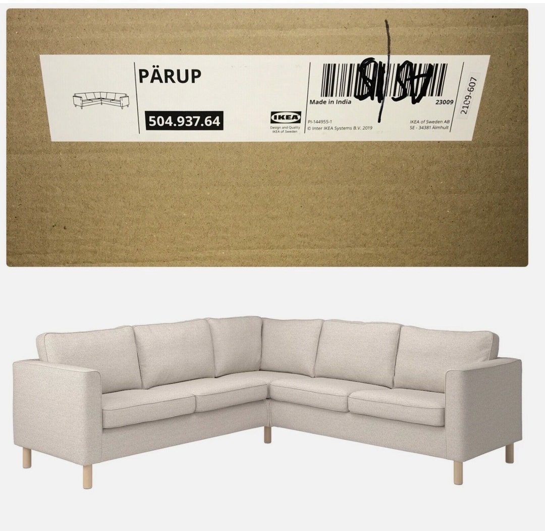 IKEA Parup PÄRUP Slipcover Cover for Sectional, 4-seat Gunnared Beige ...
