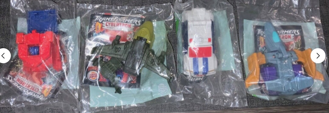 Burger King Transformers Cybertron Set of 4 Toys Optimus, Megatron ...