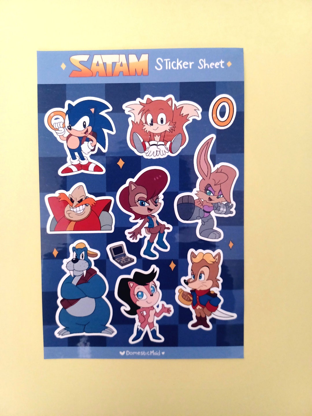 Sonic Satam Sticker Sheet - Etsy