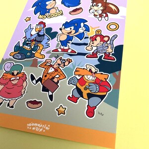 AOSTH Sonic Sticker Sheet - Etsy