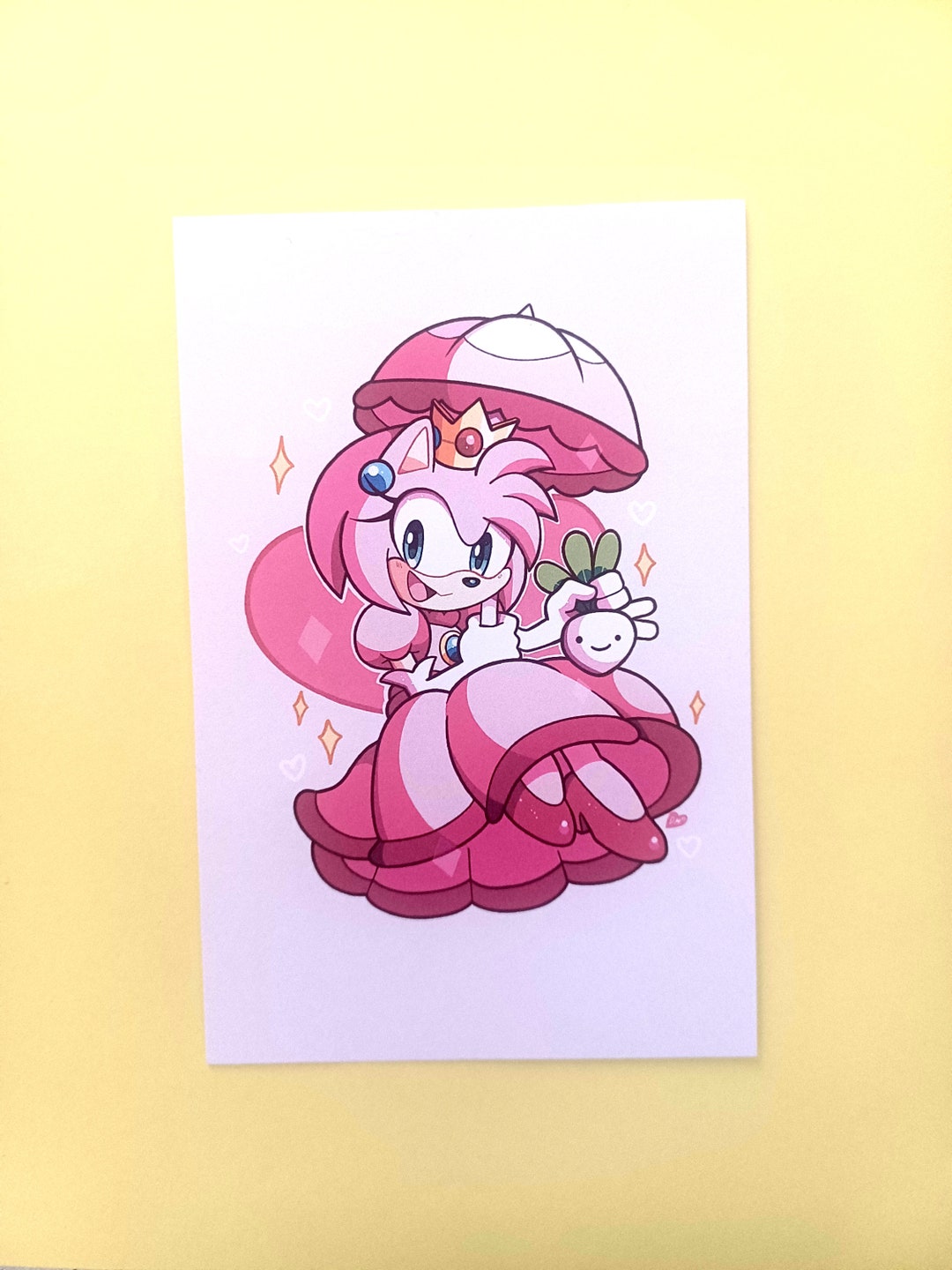 Amy as Princess Peach Mini Print - Etsy