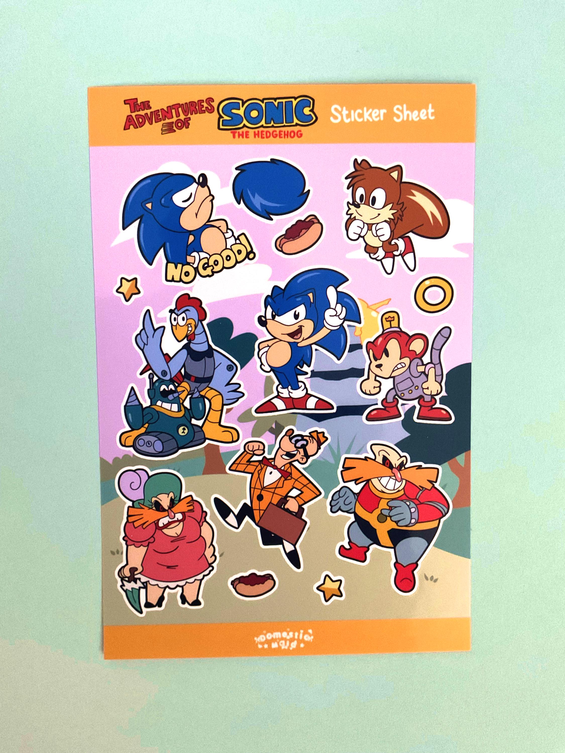 AOSTH Sonic Sticker Sheet - Etsy