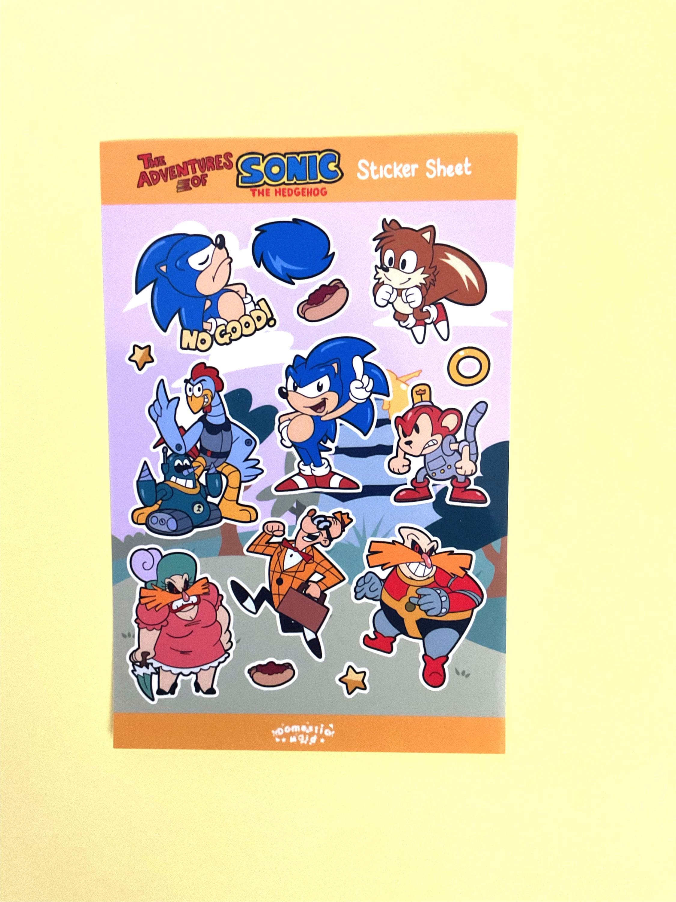 AOSTH Sonic Sticker Sheet - Etsy