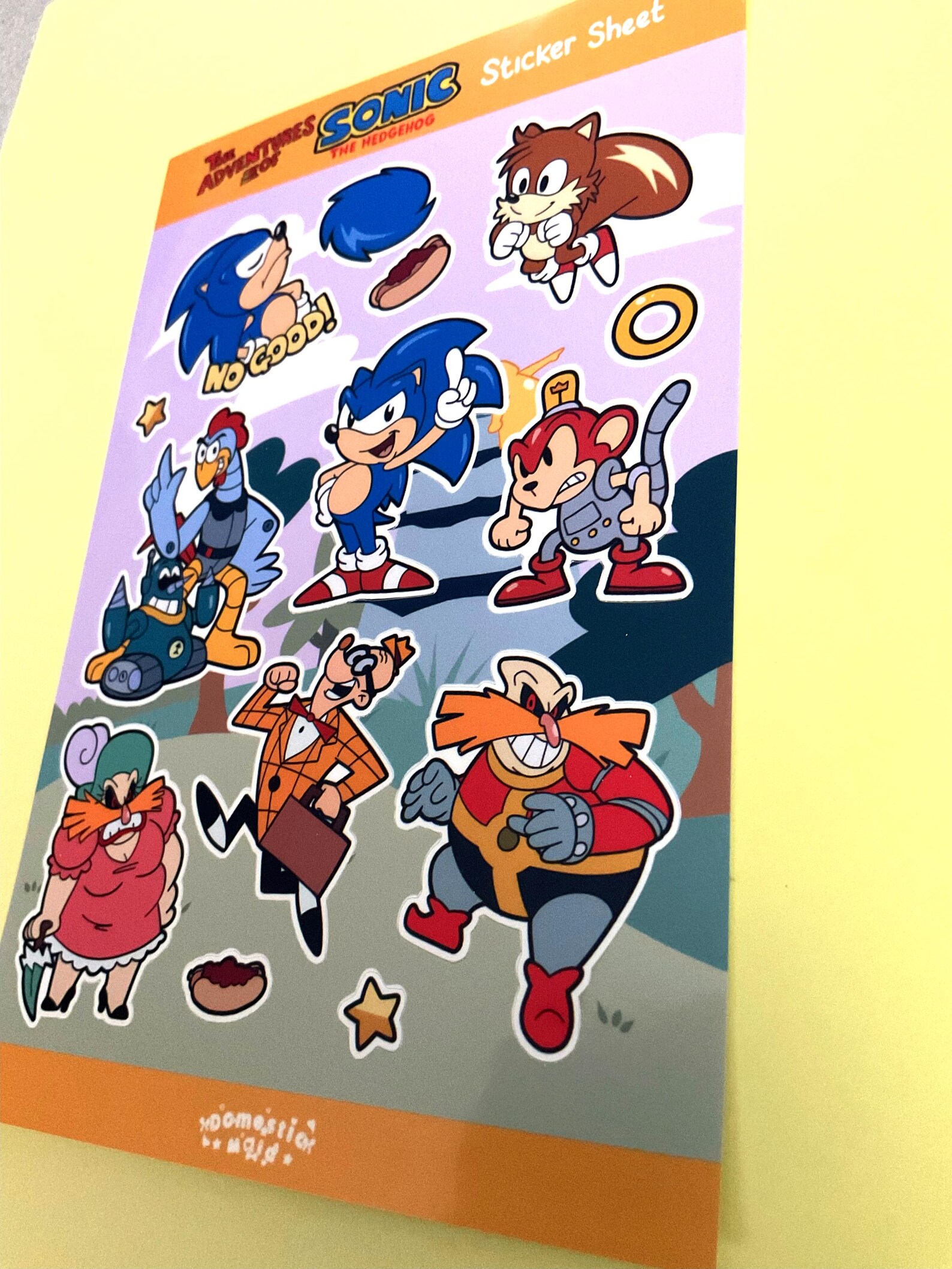 AOSTH Sonic Sticker Sheet - Etsy