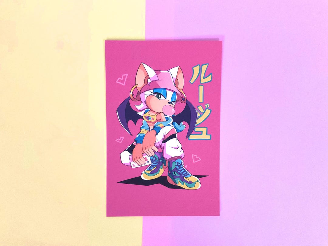 Rouge the Bat Street Style Mini Print - Etsy