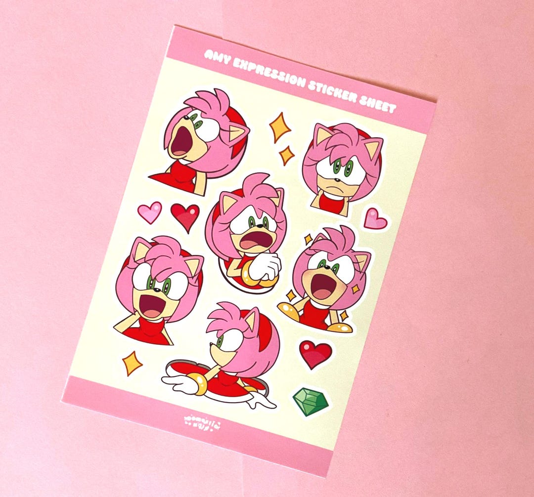 Amy Expressions Sonic Adventure 2 Sticker Sheet - Etsy