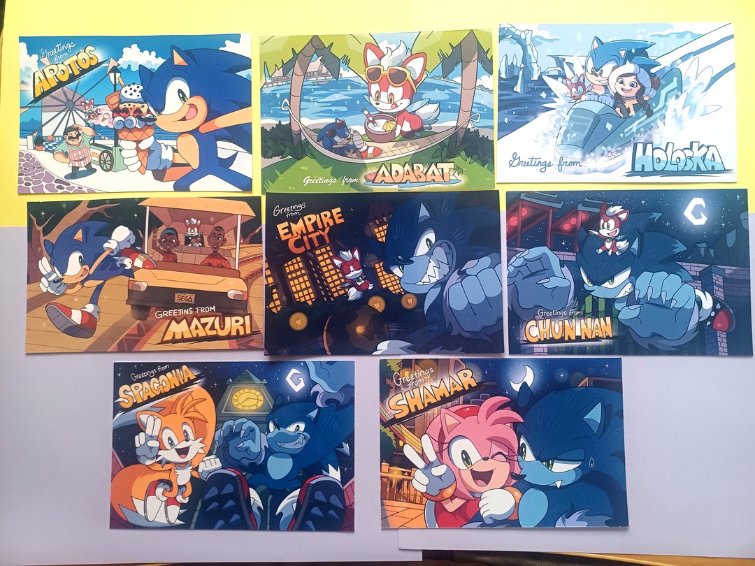 Sonic Unleashed Postcards - Etsy