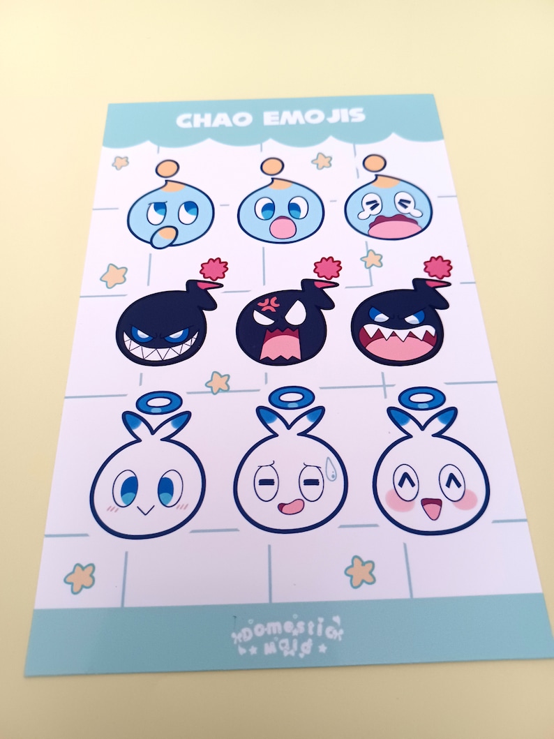 Chao Emoji Sticker Sheet (limited) - Etsy