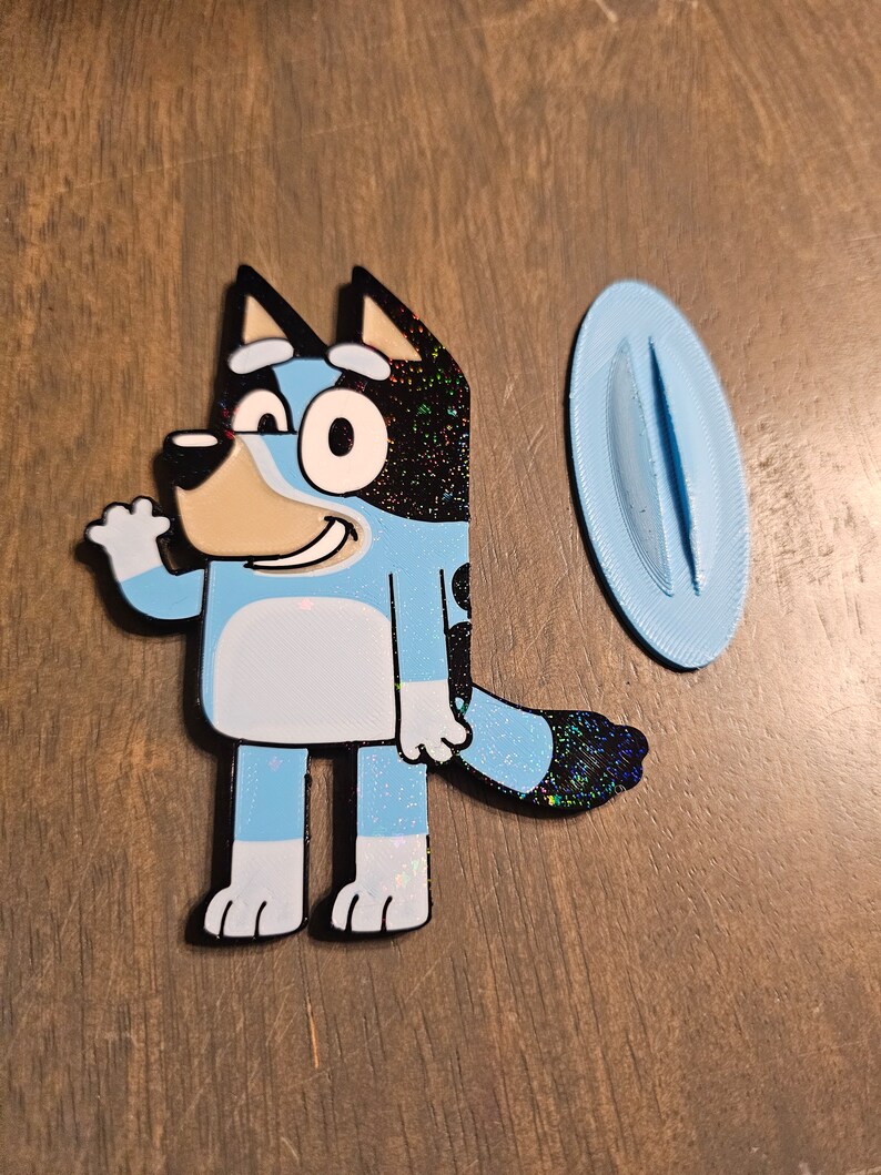 Bluey Holographic Plate Character Desk Stand or Play Toy Sparkle - Etsy