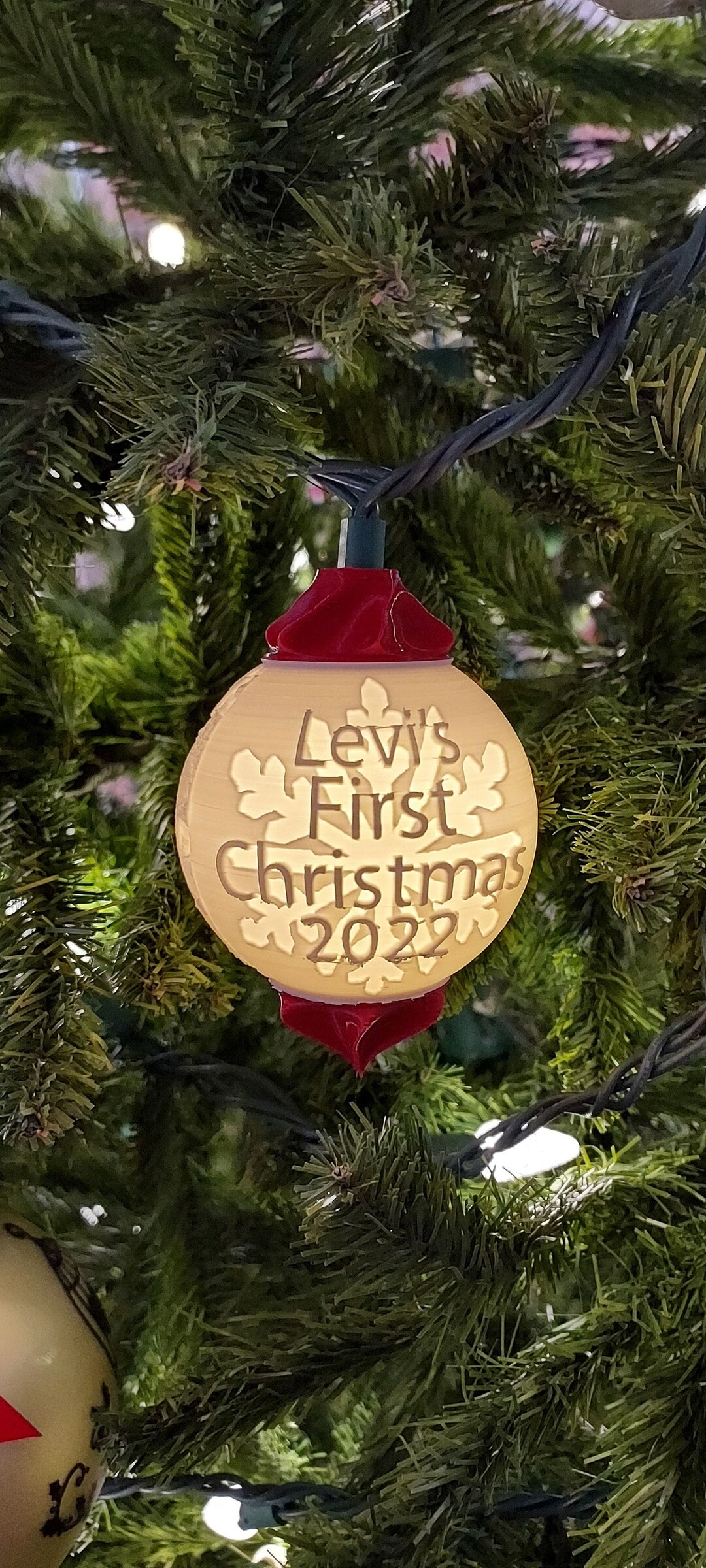 Custom Photo 3D Printed Christmas Ornament Lithophane - Etsy