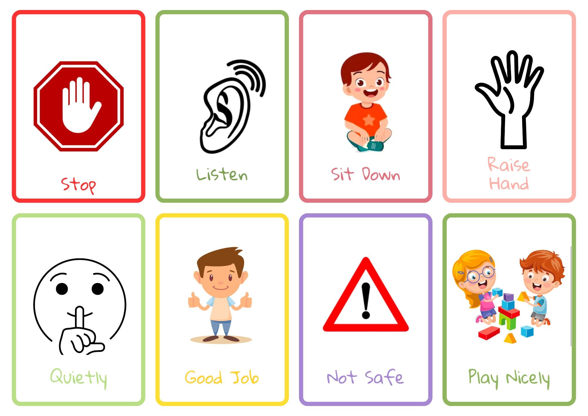 Visual Cue Cards for Children - Etsy