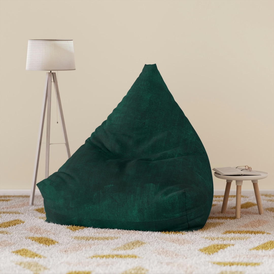 Green Bean Bag Chair, Emerald Bean Bag Chair, Emerald Home Decor, Green ...