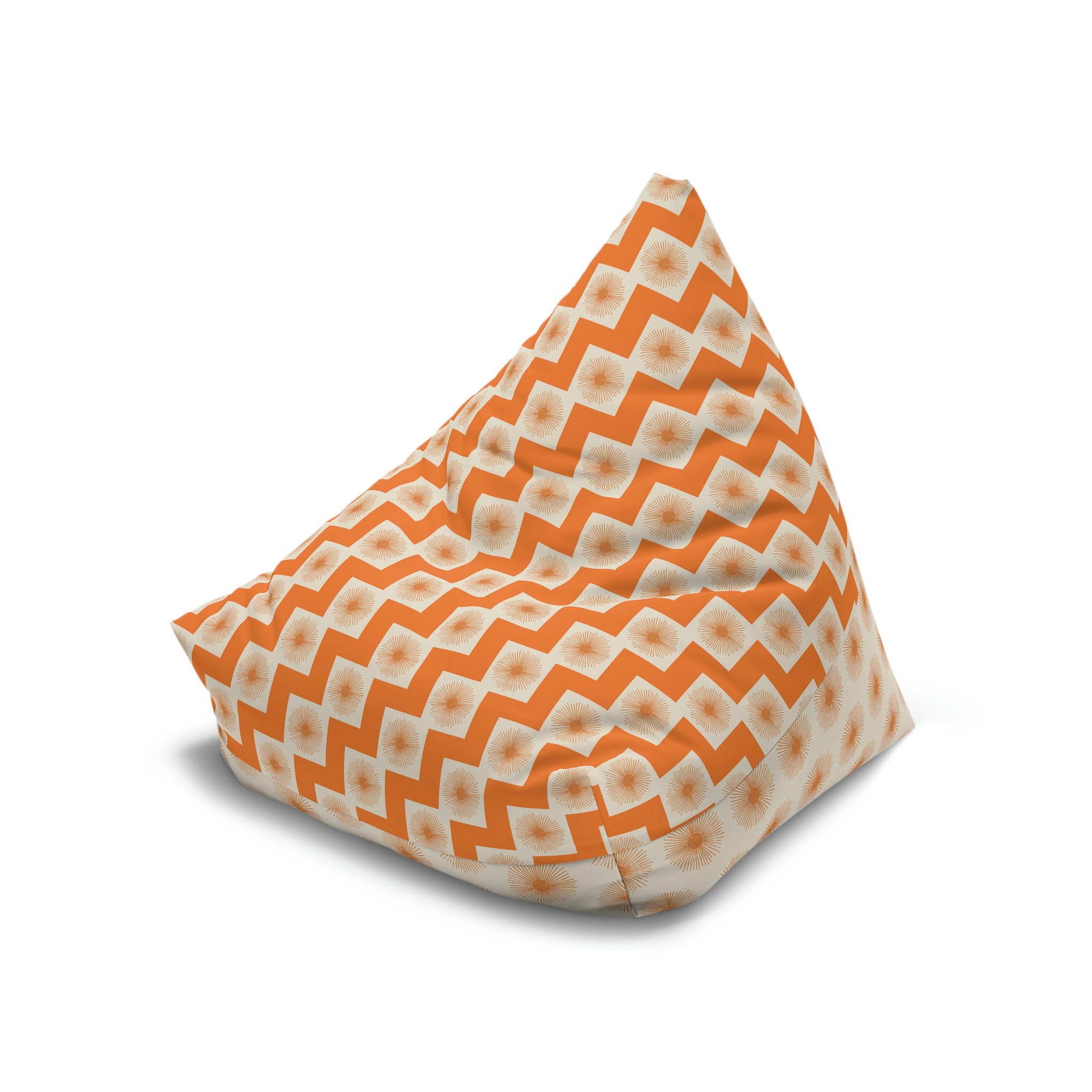 Bean Bag Retro Orange Bean Bag Chair Adult Bean Bag 70s - Etsy