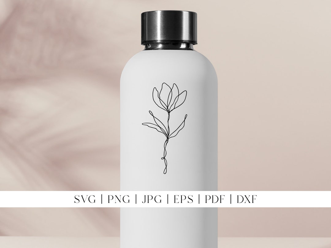 Wildflower Line Art SVG | Simplistic Floral Sublimation | Hand Drawn ...
