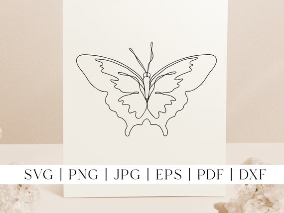 Swallowtail Butterfly Line Drawing