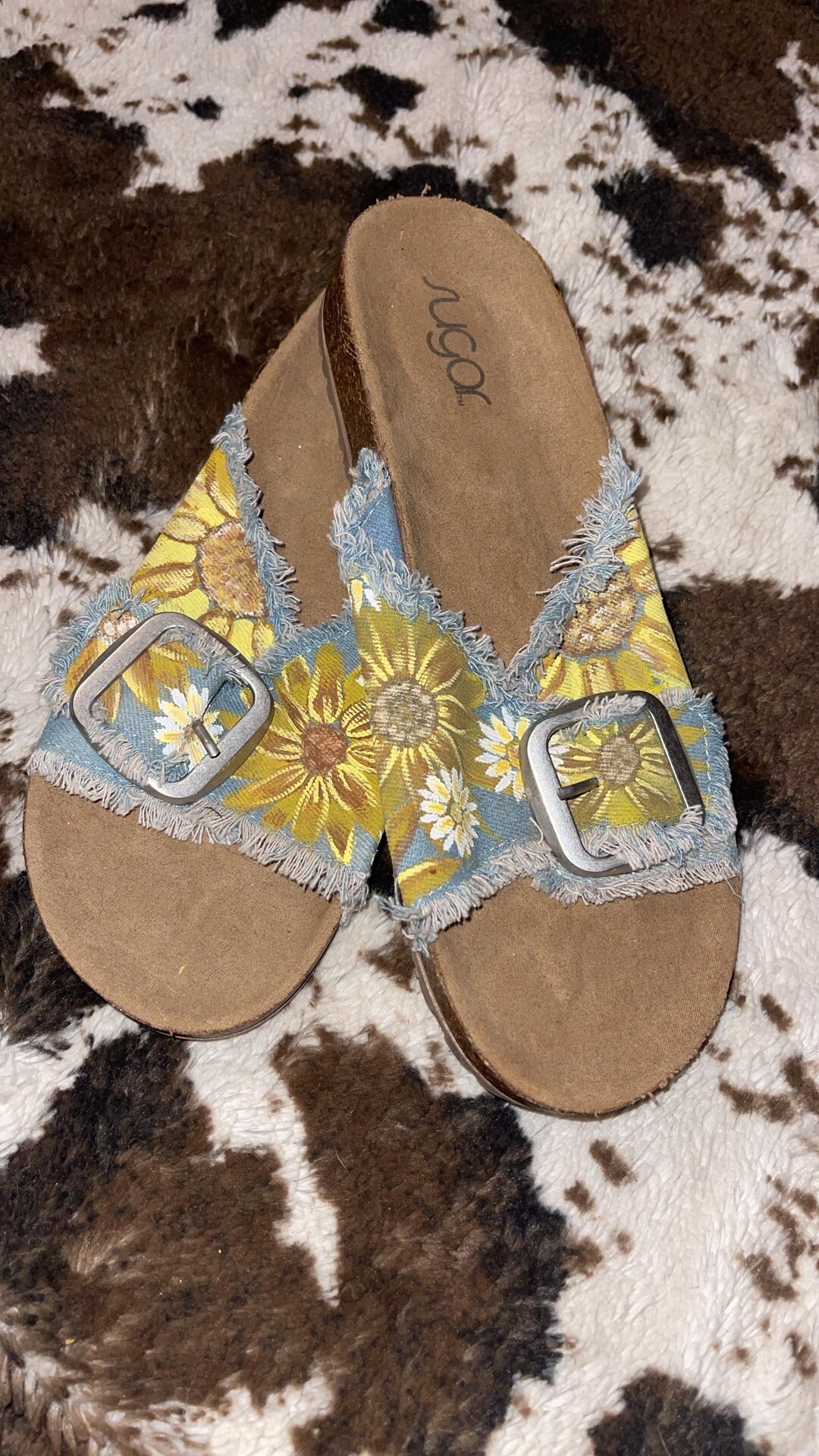 Sunflower Sandals Hand Painted - Etsy