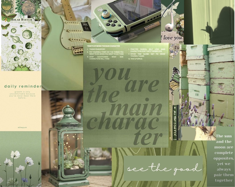 Sage Green Wall Collage - Etsy Sage Green Wall Collage - Etsy