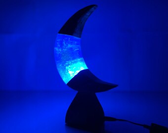 Crescent Moon Lamp - Etsy