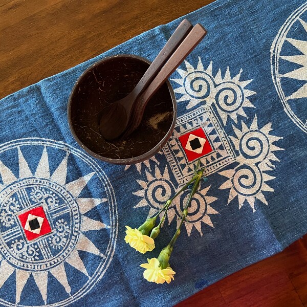Indigo Table Runner - Etsy
