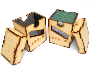 Laser Cut Deck Box Digital Files: 60/100 Card Sizes (3mm, DXF, SVG) - Etsy