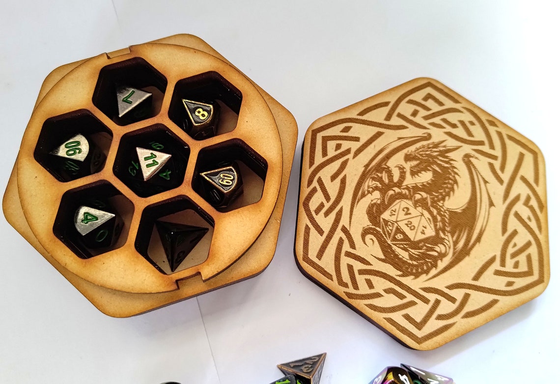 Layered Dice Box Hexagon Digital Files, Laser Cut 3mm Wood, DXF SVG - Etsy