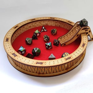 Round Dice Tray Laser Cut Files: Wood & Fabric, With Dice Slide (DXF ...
