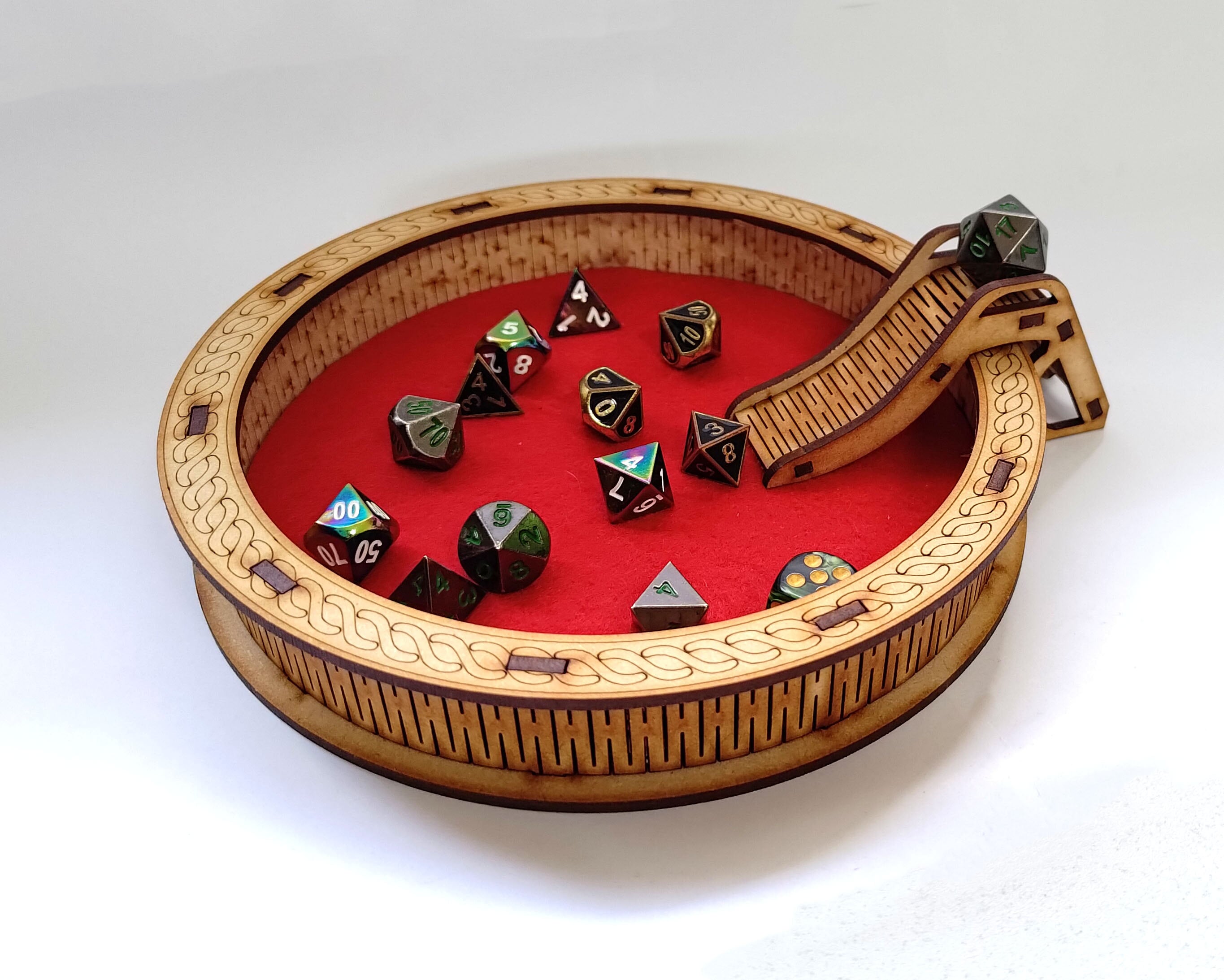 Round Dice Tray Digital Files, Laser Cut and Etch 3mm Wood With Inner ...