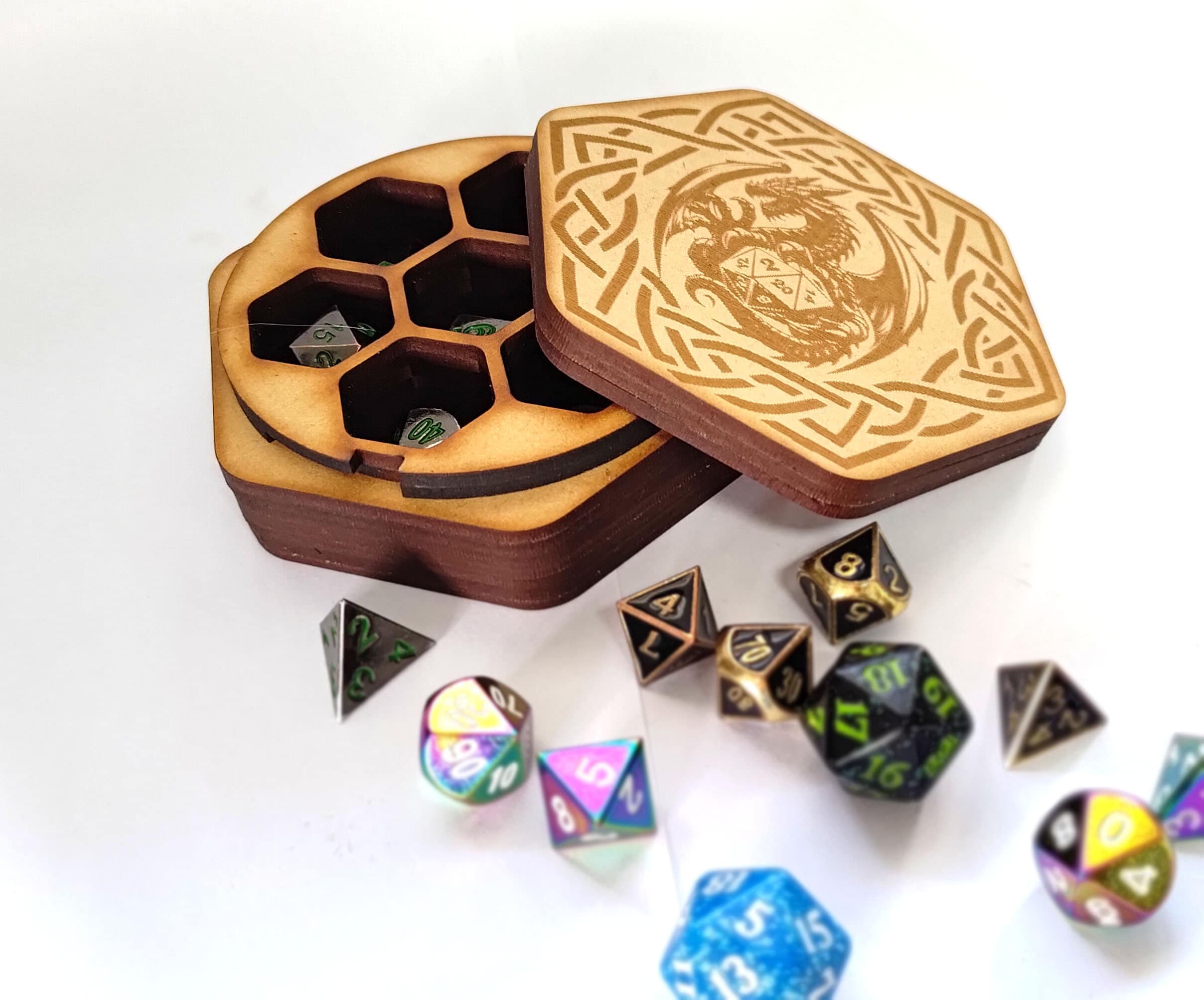 Layered Dice Box Hexagon Digital Files, Laser Cut 3mm Wood, DXF SVG - Etsy