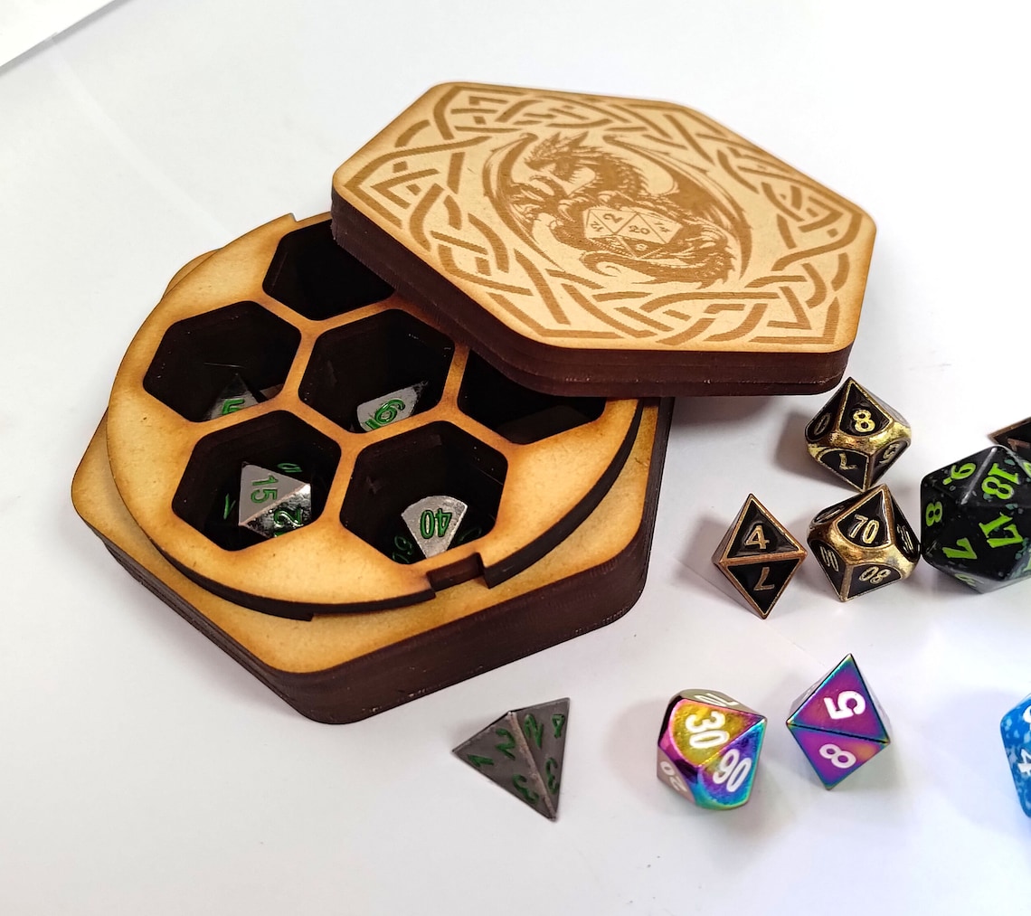 Layered Dice Box Hexagon Digital Files, Laser Cut 3mm Wood, DXF SVG - Etsy